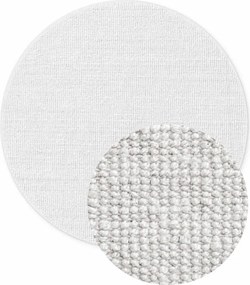 Hanse Home, Kusový koberec Jaipur 106325 White kruh, 160x160 (průměr) kruh, bílá, chodba / předsíň