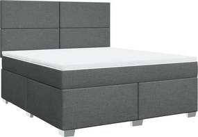 Box spring postel s matrací tmavě šedá 180x200 cm textil 3292861