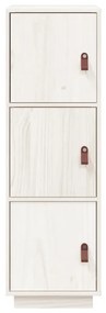 Skříň highboard bílá 34x40x108,5 cm masivní borové dřevo - Default Title