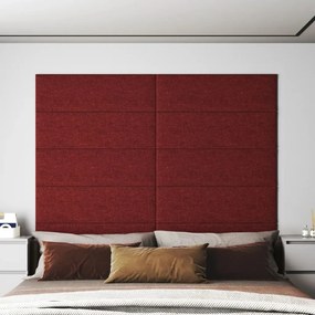 vidaXL Nástěnné panely 12 ks 90 x 30 cm textil 3,24 m² [343901] Barva: vínová červená