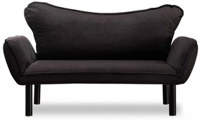 Designová rozkládací pohovka Wenda 140 cm černá