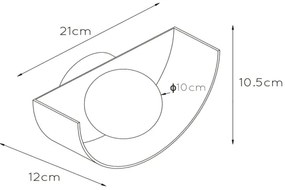 Lucide 45201/01/30 - Nástěnné svítidlo BENNI 1xG9/28W/230V černá