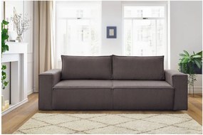Taupe manšestrová rozkládací pohovka 245 cm Nihad – Bobochic Paris