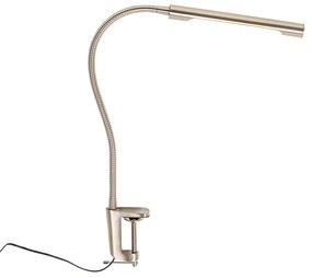 Svorka stolní lampa ocel vč. LED s dotykovým stmívačem - Lionard