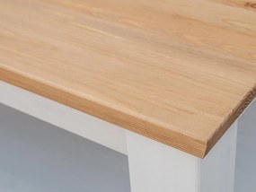 Bílý nábytek Konferenční stolek Marone - velký, dekor bílá-dřevo, masiv, borovice