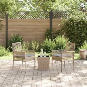 Zahradní bistro set 3 ks Béžová polyratan 3334958