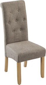 Designová jídelní židle Eileithya taupe / dub
