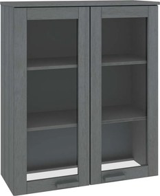 Nástavec na komodu HAMAR tmavě šedý 85 x 35 x 100 cm borovice 340506