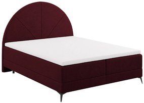 OnaDnes -20% Červená čalouněná dvoulůžková postel boxspring Cosmopolitan Design Sunset 160 x 200 cm