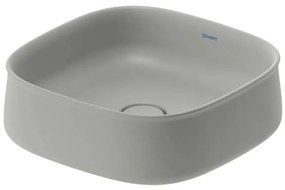 Duravit Zencha - Umyvadlo na desku 42x42 cm, bez přepadu, DuraCeram, WonderGliss, matná šedá 23734267791