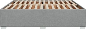 Rám postele bez matrace světle šedý 180 x 200 cm textil 3284492