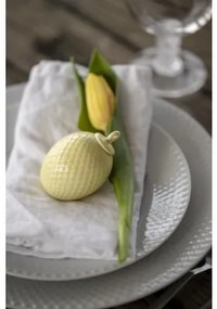 Porcelánové velikonoční vajíčko Rhombe Soft Yellow Lyngby Porcelaen