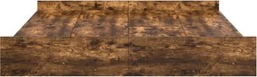 Rám postele s úložným prostorem s čelo Kouřový dub 200 x 200 cm 3335265