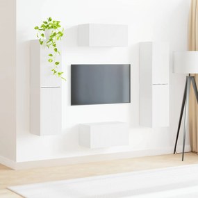 Sestava TV skříněk 6 ks Bílá Kompozitní dřevo 3409123