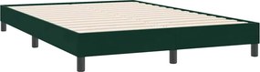Box spring postel s matrací tmavě zelená 160x220 cm samet 3318414