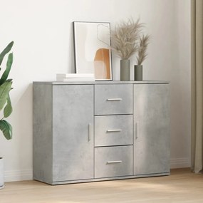 Příborník Betonově Šedý 90,5 X 29,5 X 65 Cm Kompozitní Dřevo