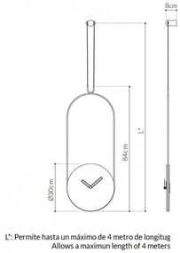 Designové nástěnné hodiny Nomon Colgante Calacatta 90cm