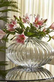 Skleněná váza Nida čirá, 25x42 cm