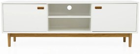 Bílý lakovaný TV stolek Tenzo Svea 170 x 44 cm