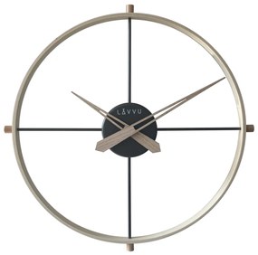 LAVVU Stylové světlé dřevěné hodiny LAVVU LOFT v industriálním vzhledu LCT4080