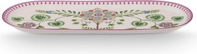 Pip Studio Lily &amp; Lotus oválný tác 33,3x15,5cm, bílý (Porcelánový oválný tác)