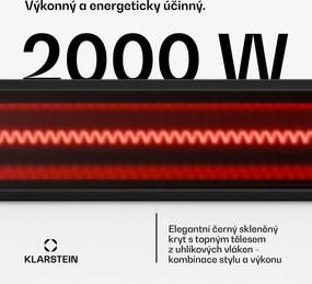Klarstein Infračervené nástěnné topidlo Phantom | 2000 W | 15 m² | Výkonné a tenké | 84 cm x 10 cm