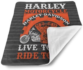 Sablio Deka pro miminko Harley-Davidson Live to ride, ride to live - 90x120 cm