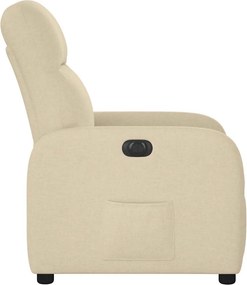 Elektrické polohovací křeslo krémové textil 3302960