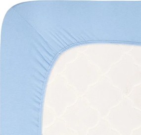 Napínací prostěradlo jersey s elastanem modré 90 x 200 cm