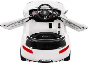 Ramiz Elektrické autíčko Turbo-S pro děti bílé + dálkové ovládání + plynulý rozjezd + EVA kola + MP3 rádio