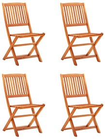 Skládací zahradní židle 4 ks masivní eukalyptové dřevo,  312452