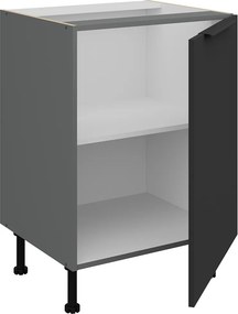 ARIA ab | dolní skříňka 60 D 1F policová | 60 cm | ANTI FINGERPRINT povrch | antracit/černá