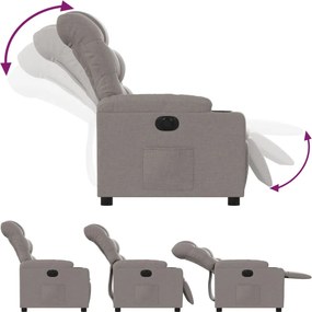 Elektrické polohovací křeslo taupe textil 3206634
