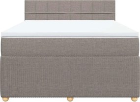 Box spring postel s matrací taupe 140x190 cm textil 3287455