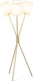 Costway Stojací lampa s 3 látkovými stínidly Moderní stojací lampa Dekorativní