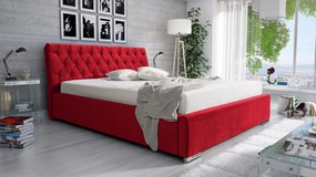 Eka Čalouněná postel LUXURIOUS 90x200 cm Barva látky Trinity: Černá (Trinity 2316), Úložný prostor: Bez úložného prostoru