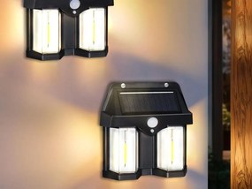 Verk Group Solární lampa se soumrakovým senzorem pohybu 3 režimy vodotěsná 1200 lm