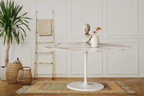 Mramorový jídelní stůl Tulip, 160x160 cm