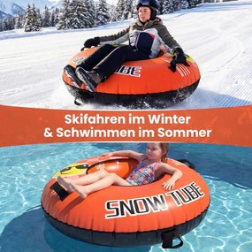 Costway Nafukovací zimní pneumatika s tažným lankem a rukojetí Snowtube
