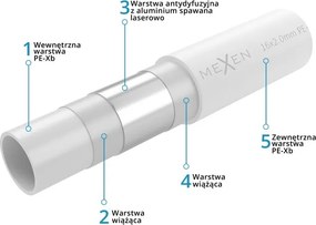 Mexen AL-L, PE-Xb/AL/PE trouba 32 x 3 mm, 50 mb - W97101-2632-50