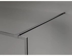 Mexen Kioto-F, sprchová zástěna s rámem 130 x 202 cm, 8 mm grafit, grafitový profil, 800-130-104-66-40