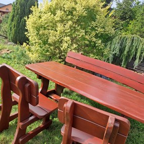 Set zahradního nábytku Bivoj Přírodní sada 1xstůl 190cm 2xlavice 190cm a 2x židle 80cm Osobní odběr/vlastní doprava