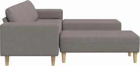 Pohovka do obývacího pokoje 3 ks Taupe Polyester 3335117