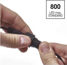 Propojovací vánoční řetěz se zdrojem EMOS Connecting D1AM01 ZY2279 startovní sada pro spojovací řetězy 10m multicolor