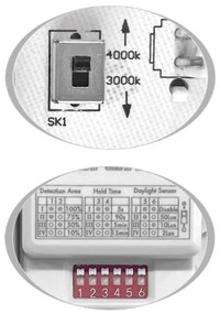 Ecolite WMAT350/HF-25W/CR - LED Stropní svítidlo se senzorem LED/25W/230V černá
