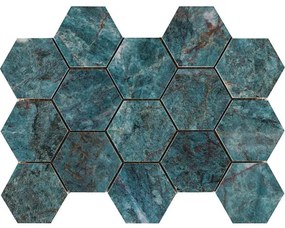 EBS Lux hexagon 22,5x32,5 kionia smeraldo lesklý