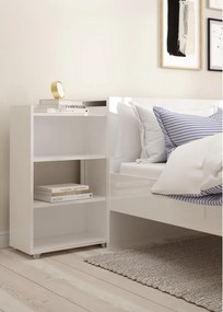 Úložné čelo postele Simplicity II 145 cm, bílý lesk