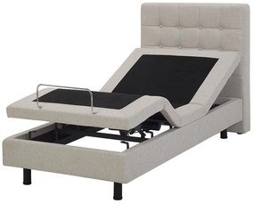 Jednolůžková postel 80 cm DUCHE (látka) (béžová) (s roštem). 1018556