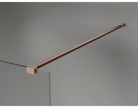 Mexen Lunar sprchová stěna pravá 120 x 200 cm, 8mm čiré sklo, měděná matná, 830-120-000-65-00-P