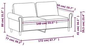 Petromila 2místná pohovka krémová 140 cm umělá kůže